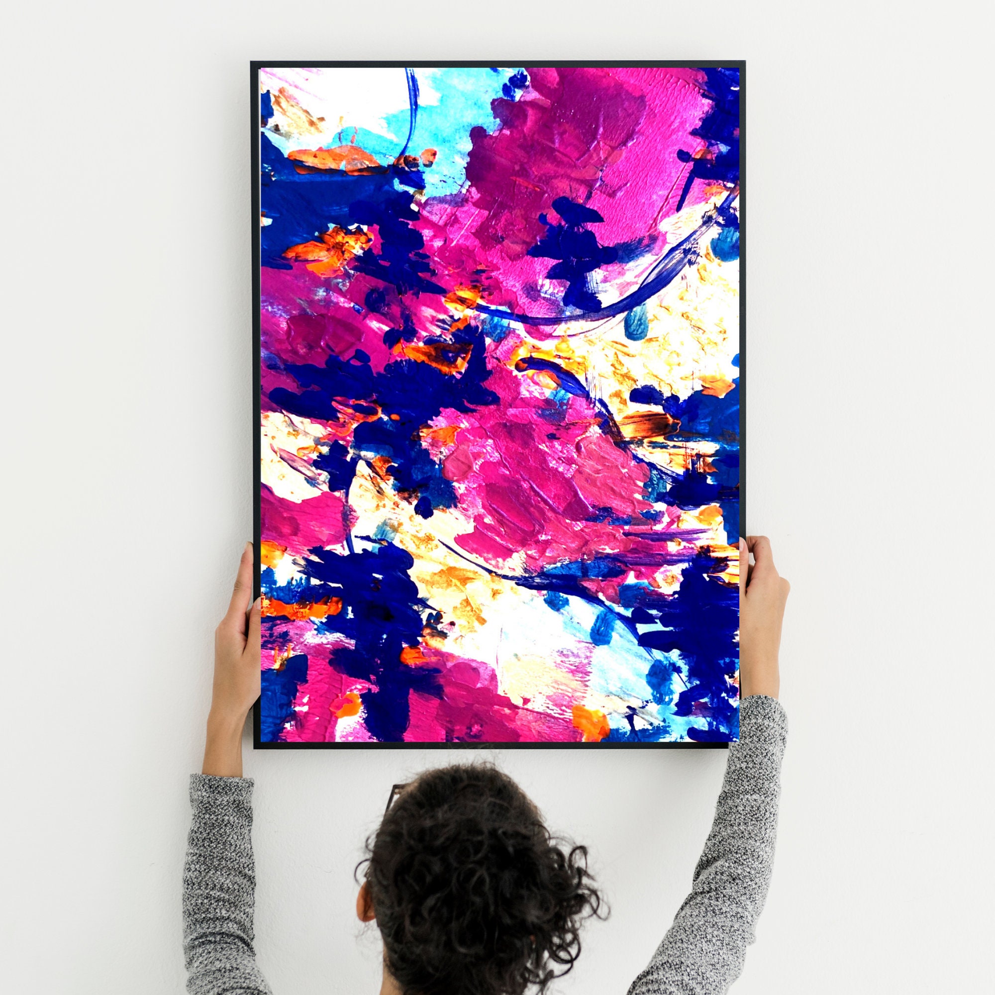 Colorful Abstract Printable Wall Art, Downloadable Abstract Art ...