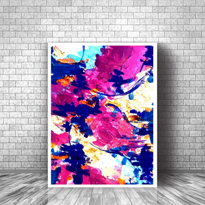 Colorful Abstract Printable Wall Art, Downloadable Abstract Art ...