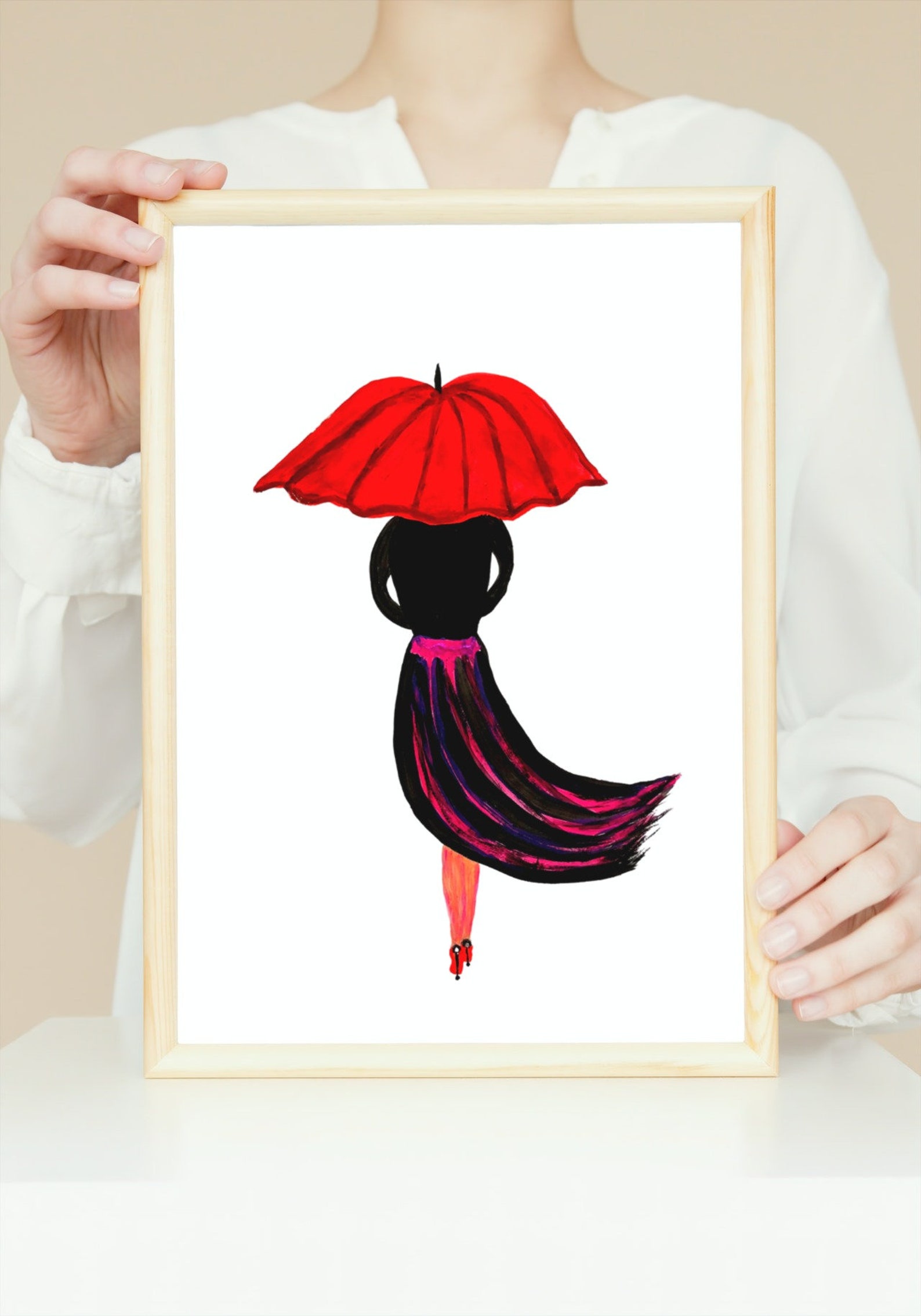 Red Umbrella Digital Download Beach Decor Umbrella Printable - Etsy