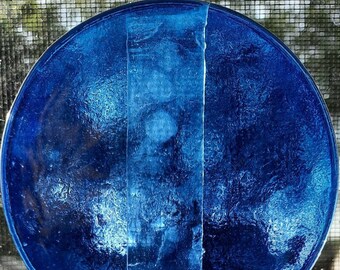 Blue Green Glass Circles 3 and 2 Sizes 96 COE for Fused Glass Art - Etsy