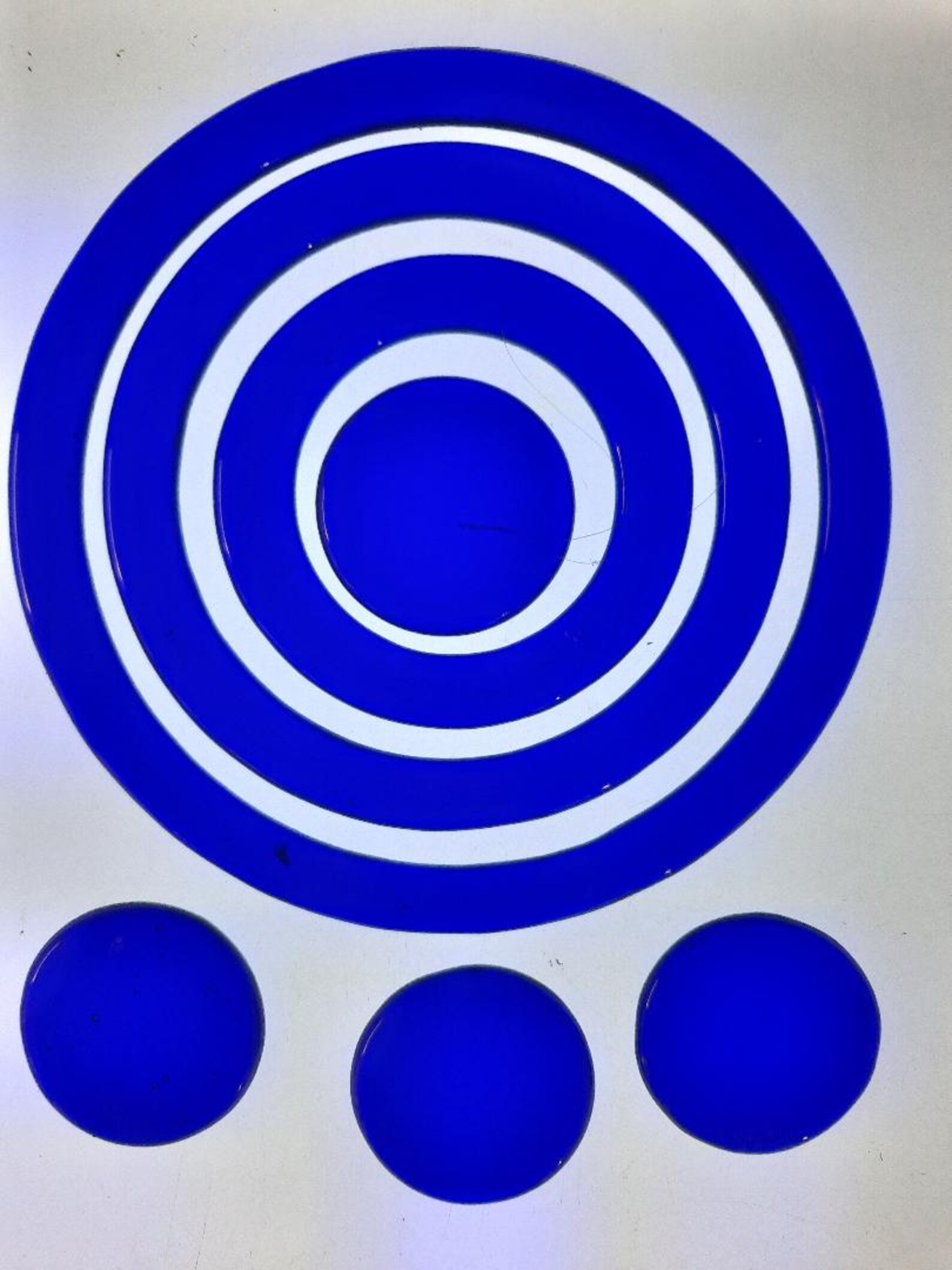 Pre-cut Glass Midnight Blue Circles/ Rings 96 COE - Etsy