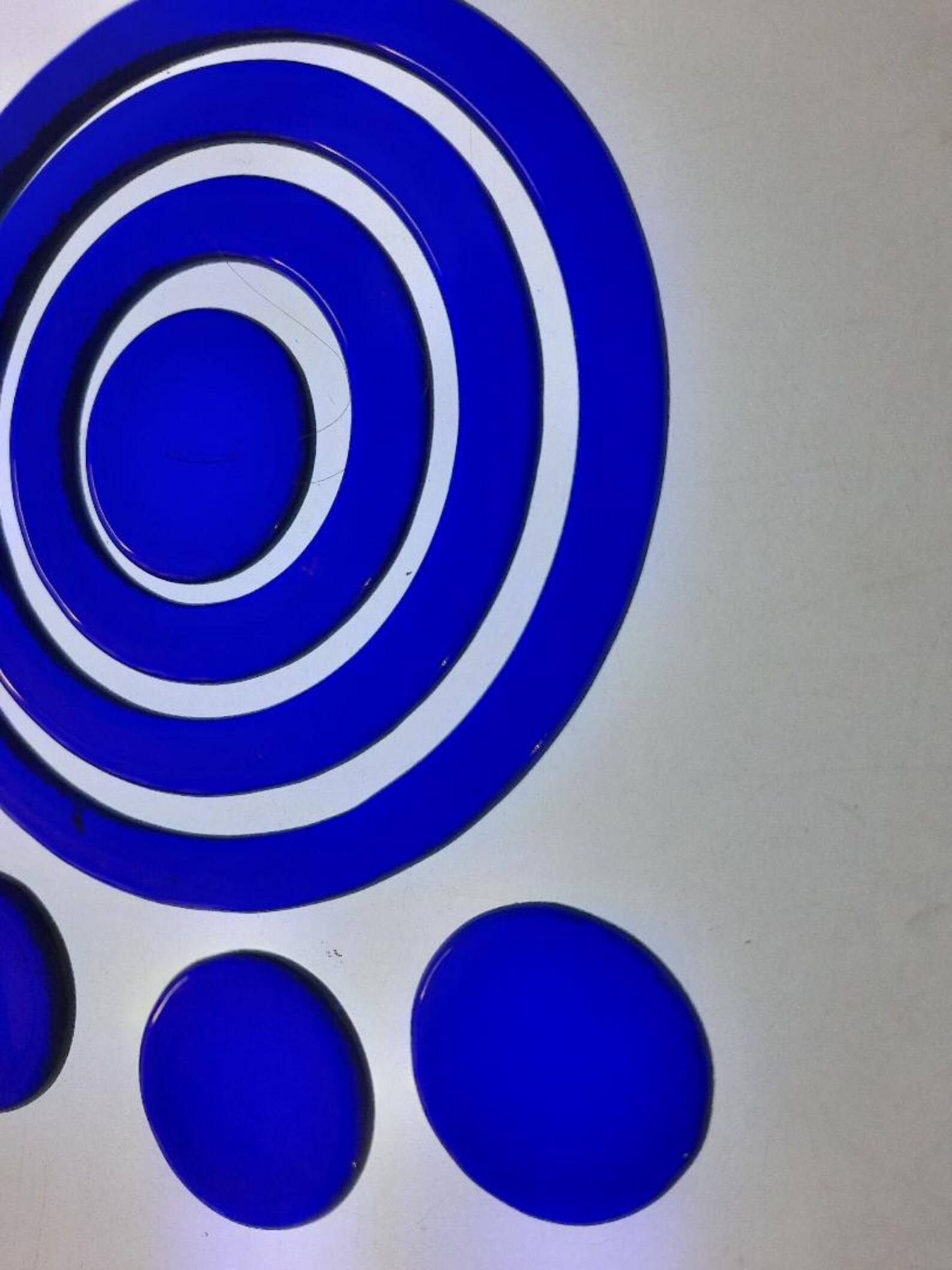 Pre-cut Glass Midnight Blue Circles/ Rings 96 COE - Etsy