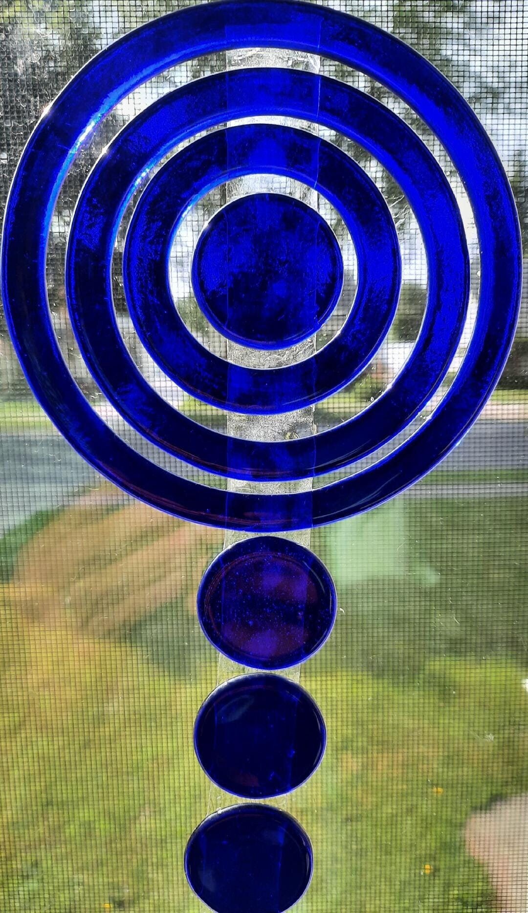 Pre-cut Glass Midnight Blue Circles/ Rings 96 COE - Etsy