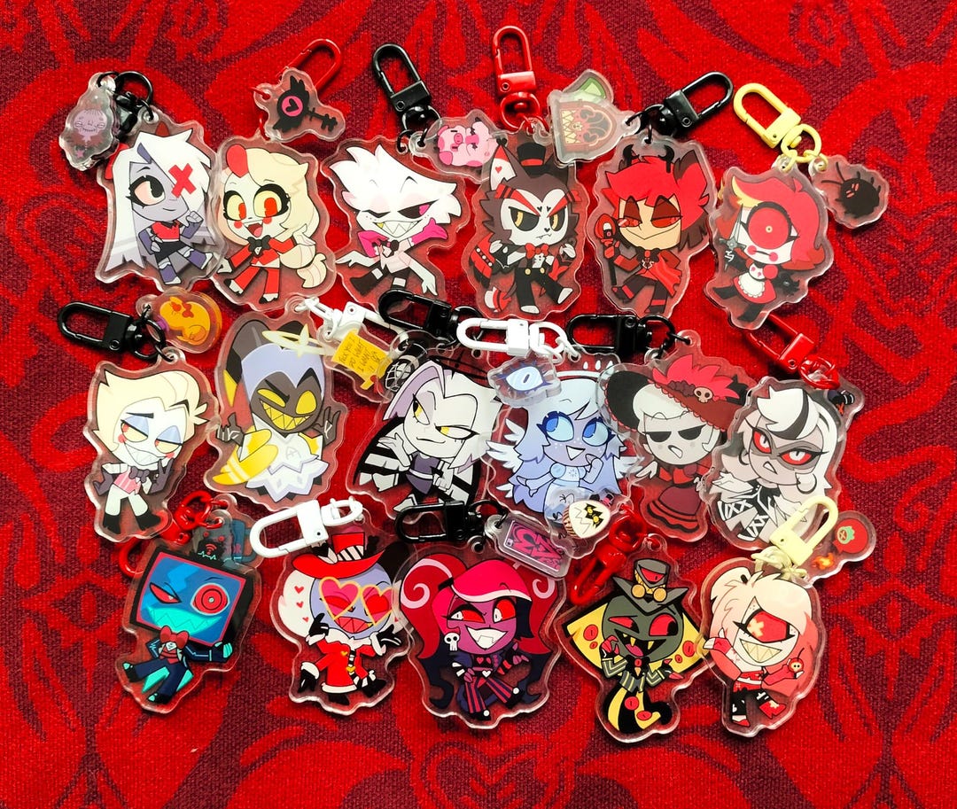 Hazbin Hotel Double-side Acrylic Charm With Double Expression - Etsy