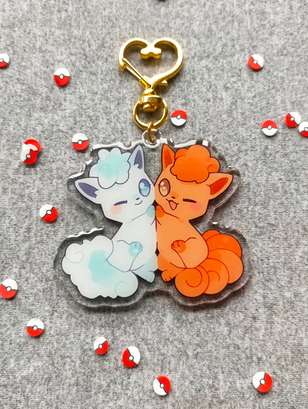 Vulpix Normal Vulpix Alola Charms Acrílicos - Etsy