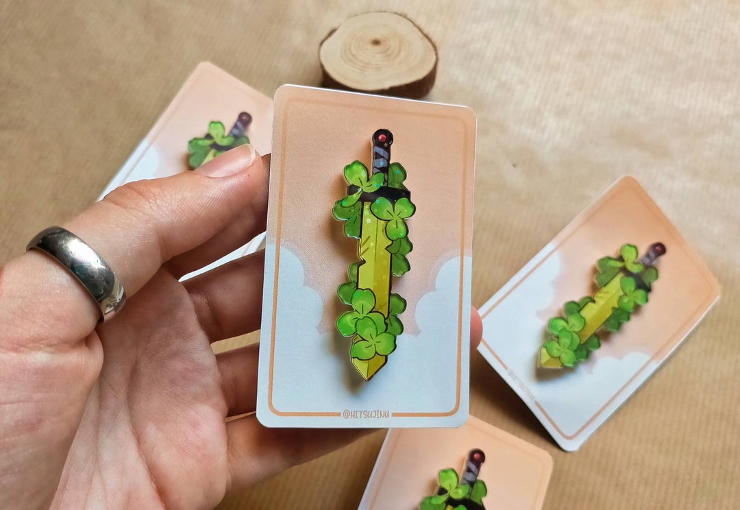 Scarlet La Espada Dorada Holographic Acrylic Pin Finn - Etsy