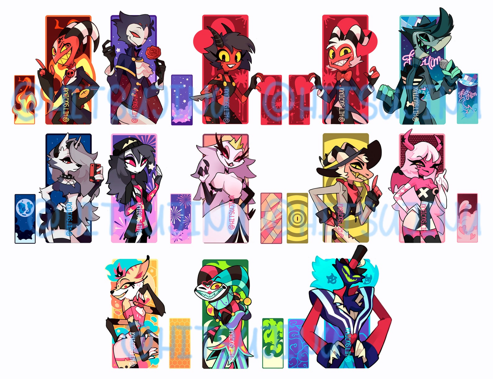 Helluva Boss 3D Acrílico Encanto Stolas Blitz Stolitz Millie Moxxie ...