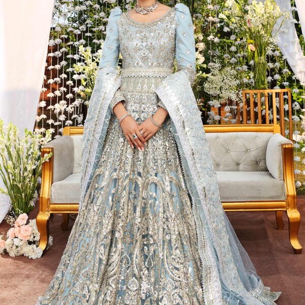 Blue Indian Wedding Dress - Etsy