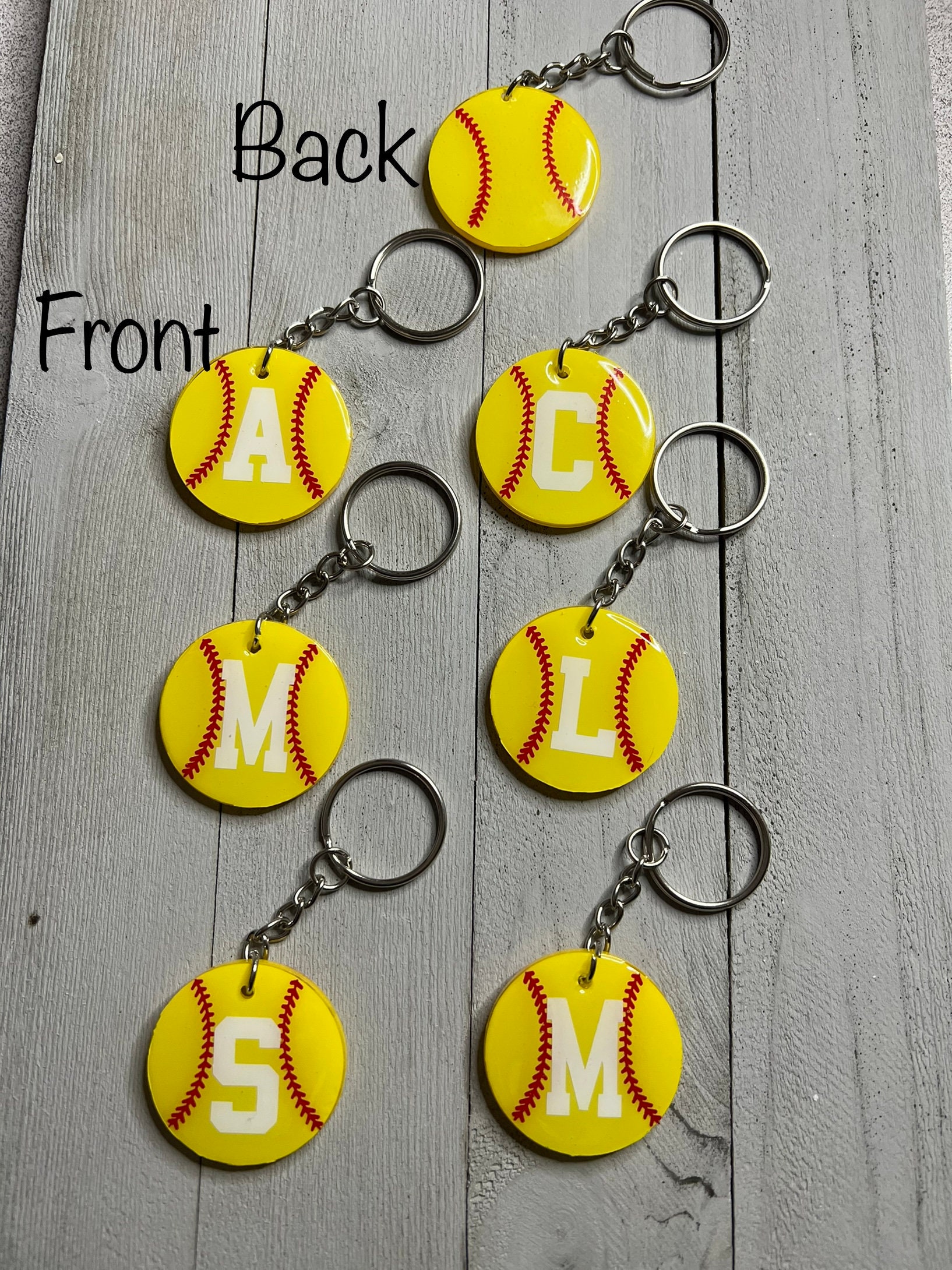 Personalized Softball/ Baseball Keychain - Etsy
