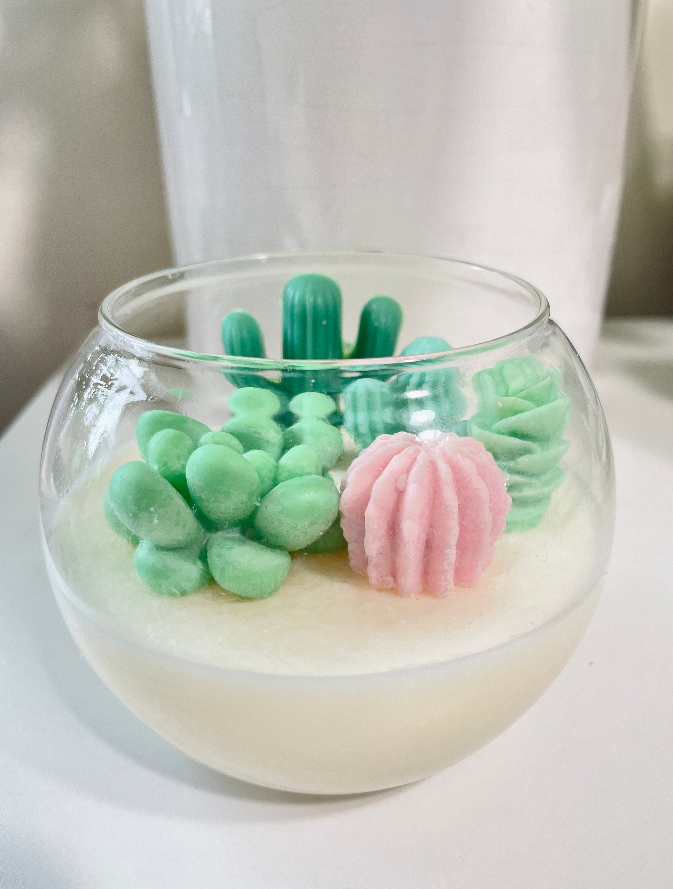 Succulent Cactus Terrarium Candle - Etsy