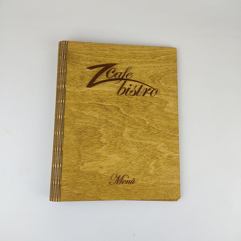 Wooden Menu Holder A5-A4 Engraved Menu Holder Restaurant | Etsy