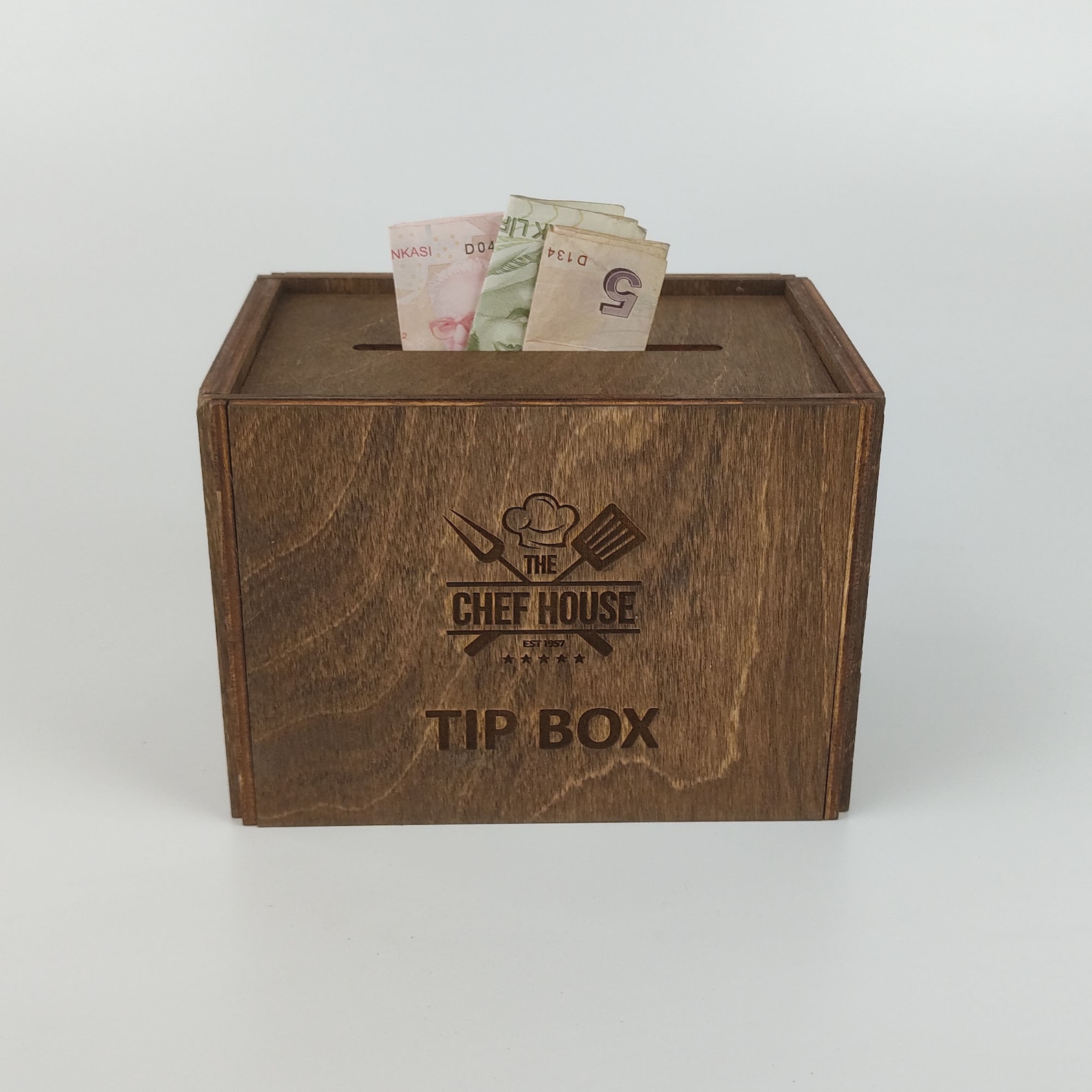 Personalized Wooden Tipping Box Restaurant Tip Box Custom - Etsy