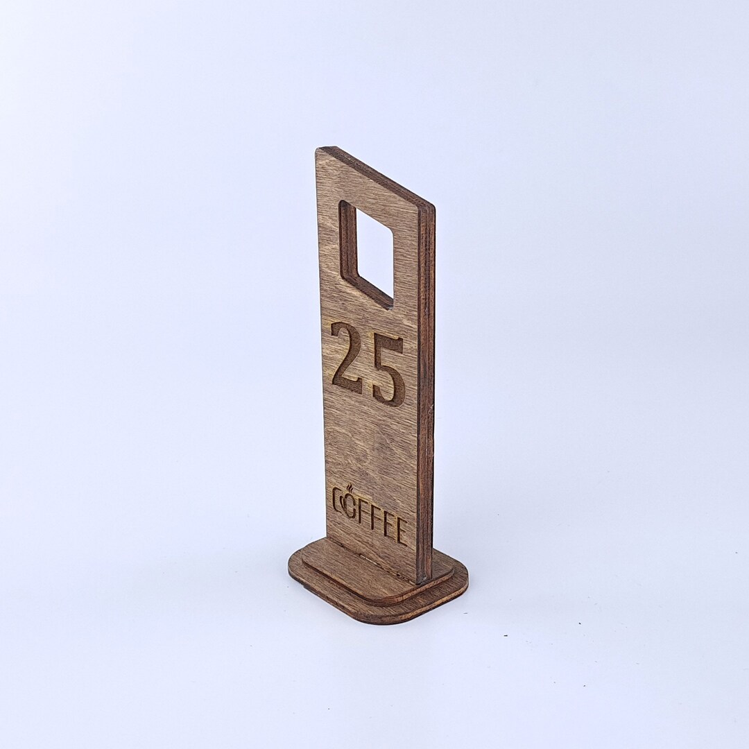 Personalized Cafe Restaurant Table Numbers Set With Logo, Minimal ...