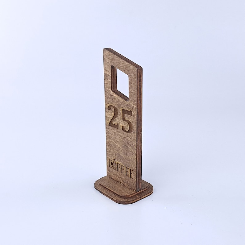 Personalized Cafe Restaurant Table Numbers Set With Logo, Minimal ...