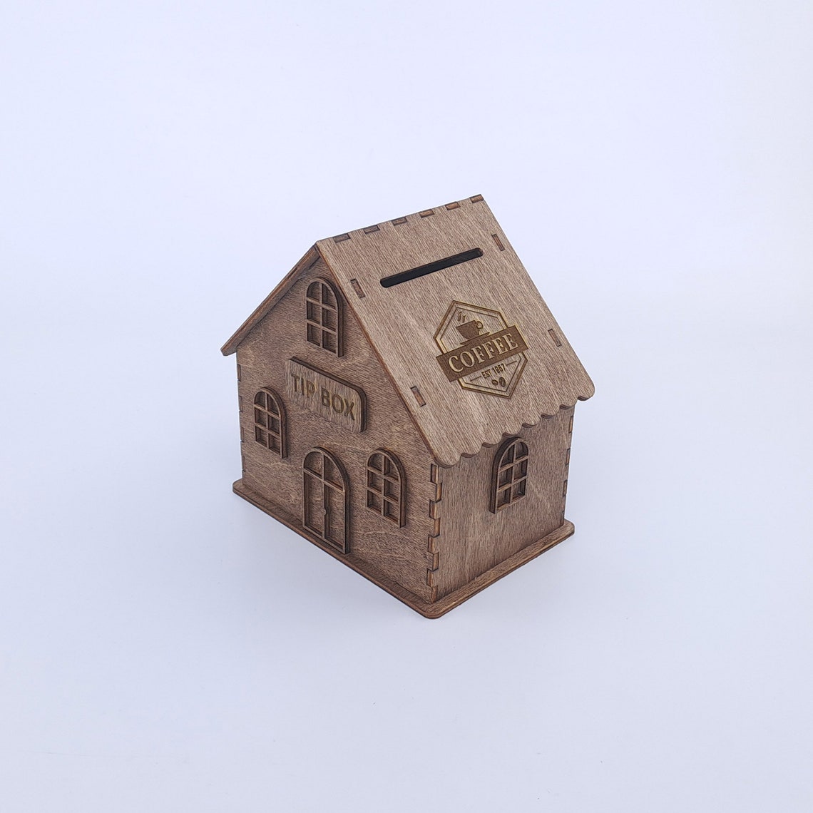 Personalized Wooden Tipping Box, Restaurant Tip Box, Custom Money Box ...