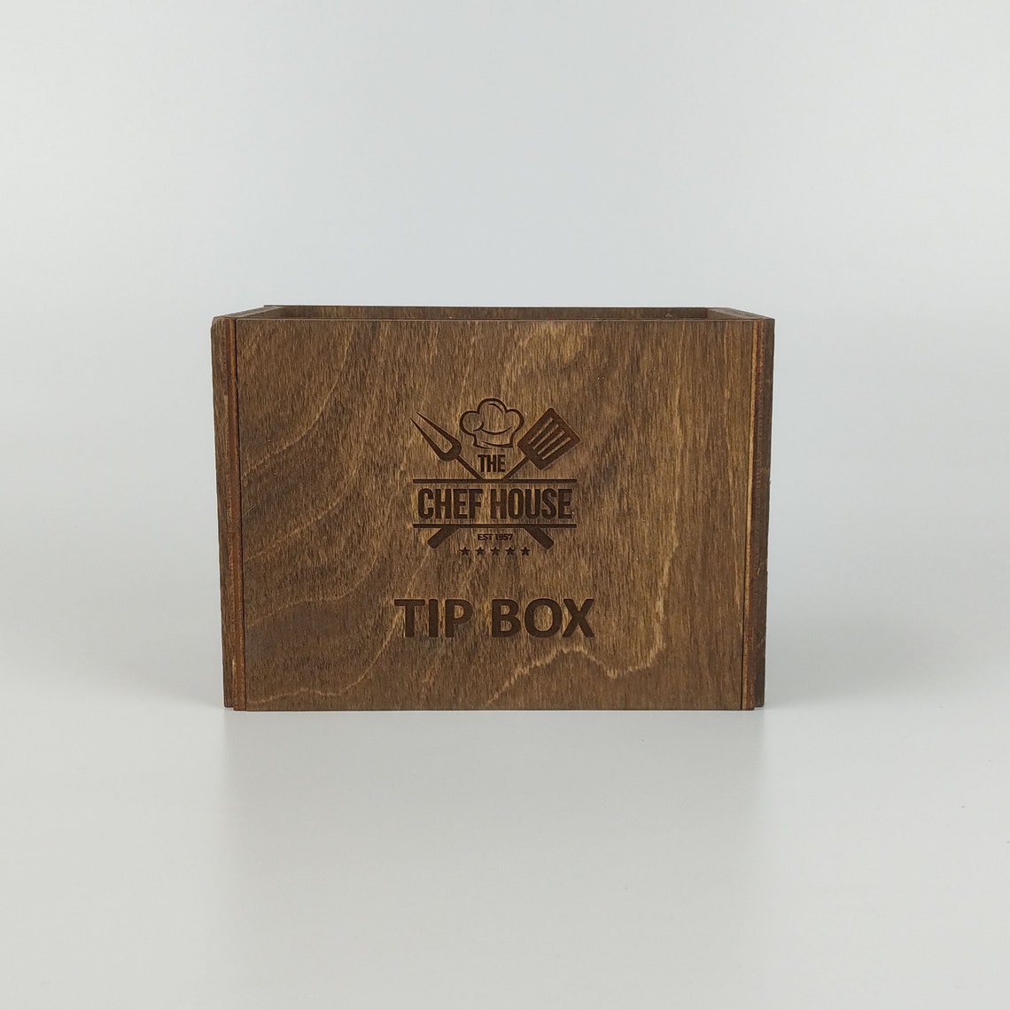 Personalized Wooden Tipping Box Restaurant Tip Box Custom - Etsy