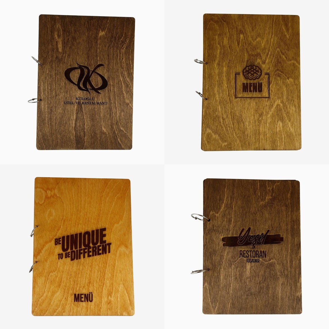 Wooden Menu Holder A5-A4 Engraved Menu Holder Restaurant | Etsy