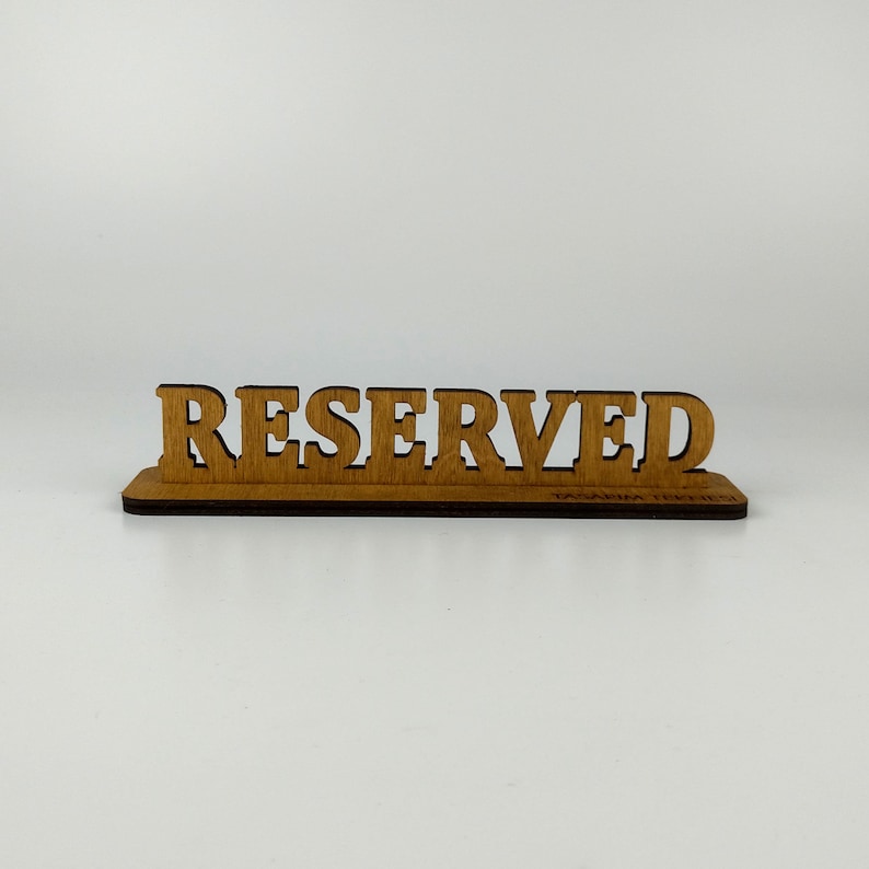 Reserved Table Sign Wooden Rusctic Board Reserved Restaurant - Etsy
