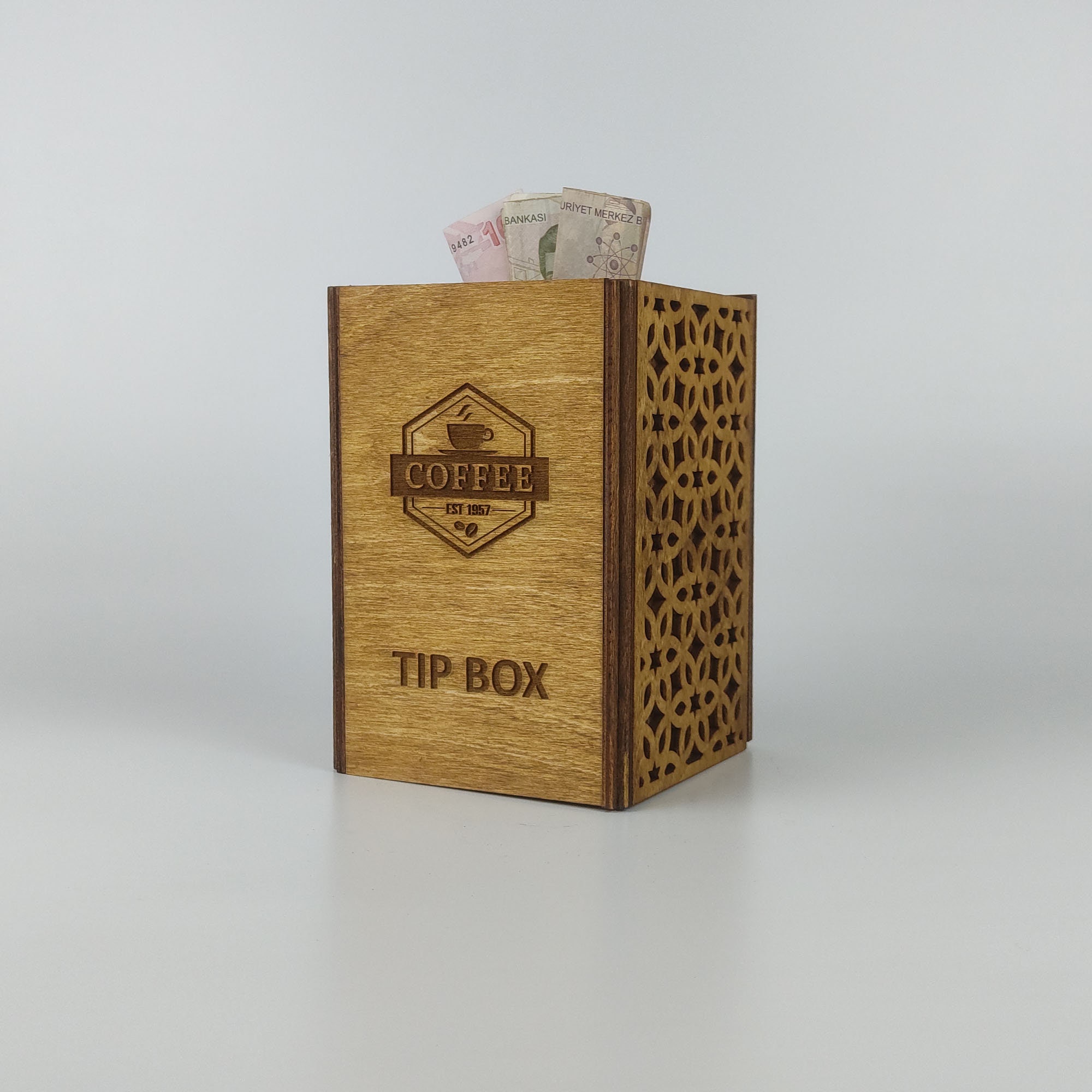 Personalized Wooden Tipping Box, Restaurant Tip Box, Custom Money Box ...