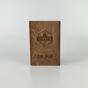 Personalized Wooden Tipping Box, Restaurant Tip Box, Custom Money Box ...