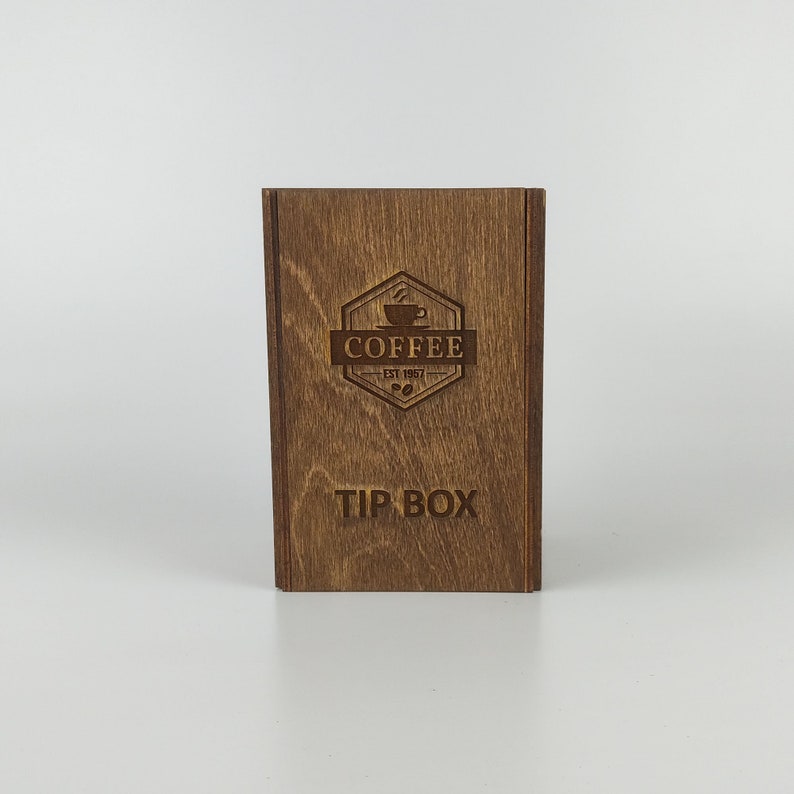 Personalized Wooden Tipping Box Restaurant Tip Box Custom - Etsy
