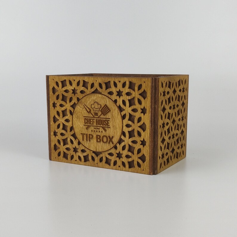 Personalized Wooden Tipping Box, Restaurant Tip Box, Custom Money Box ...