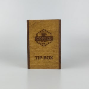 Personalized Wooden Tipping Box Restaurant Tip Box Custom | Etsy