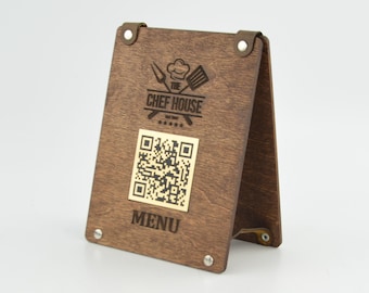 Scan for Menu Sign Custom QR Code Menu QR Code Tabletop Sign Scan for ...