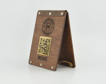 Scan for Menu Sign Custom QR Code Menu QR Code Tabletop Sign Scan for ...