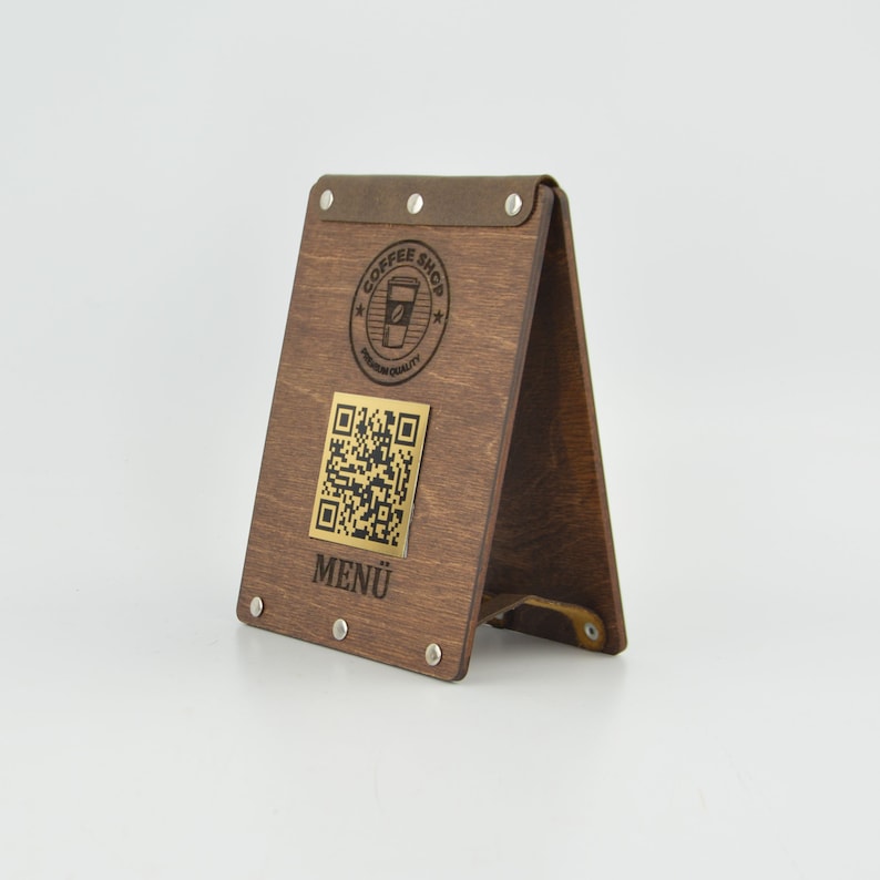 QR Code Menu Sign Restaurant Menu Wooden Table Menu Scan - Etsy