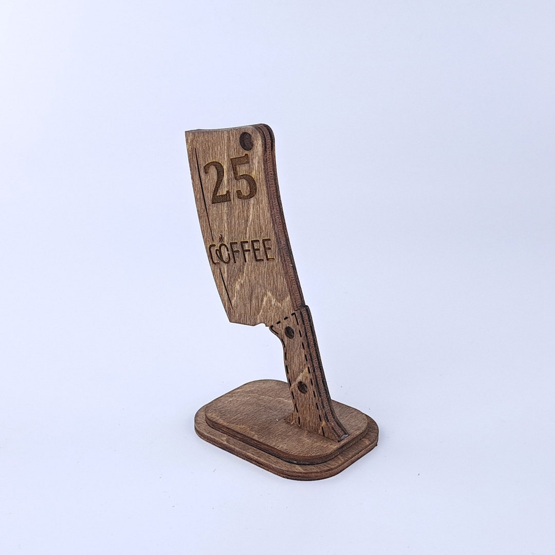 Personalized Cafe Restaurant Table Numbers Set With Logo, Steak House ...