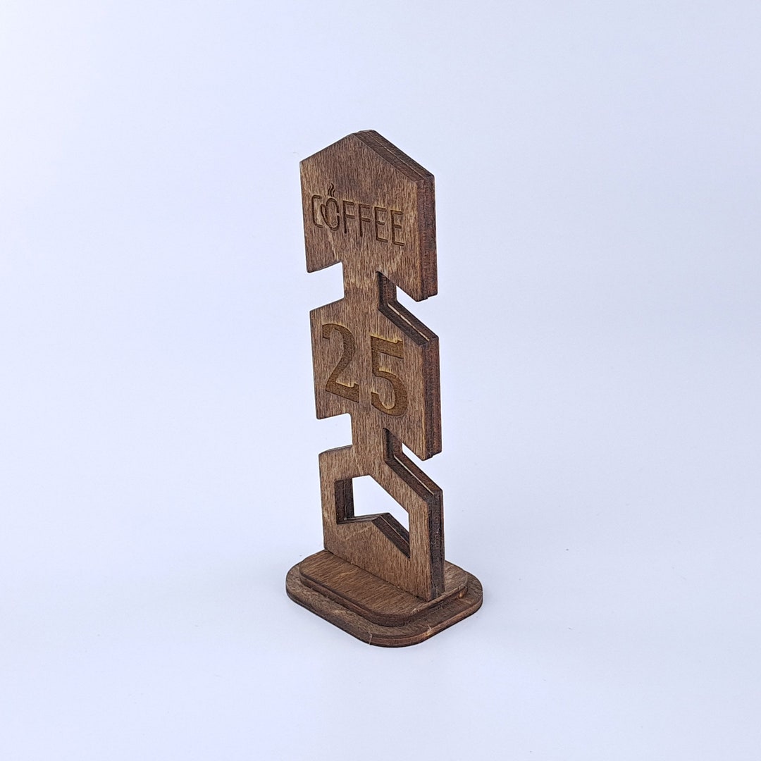 Personalized Cafe Restaurant Table Numbers Set With Logo, Minimal ...