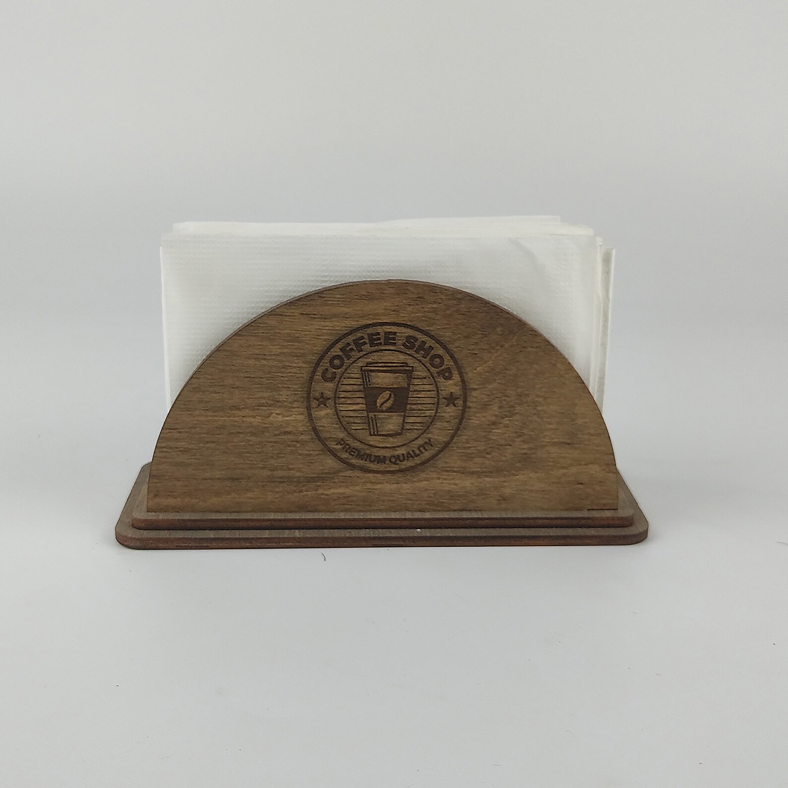 Personalized Wooden Napkin Holder With Logo, Restaurant Napkin Holders ...