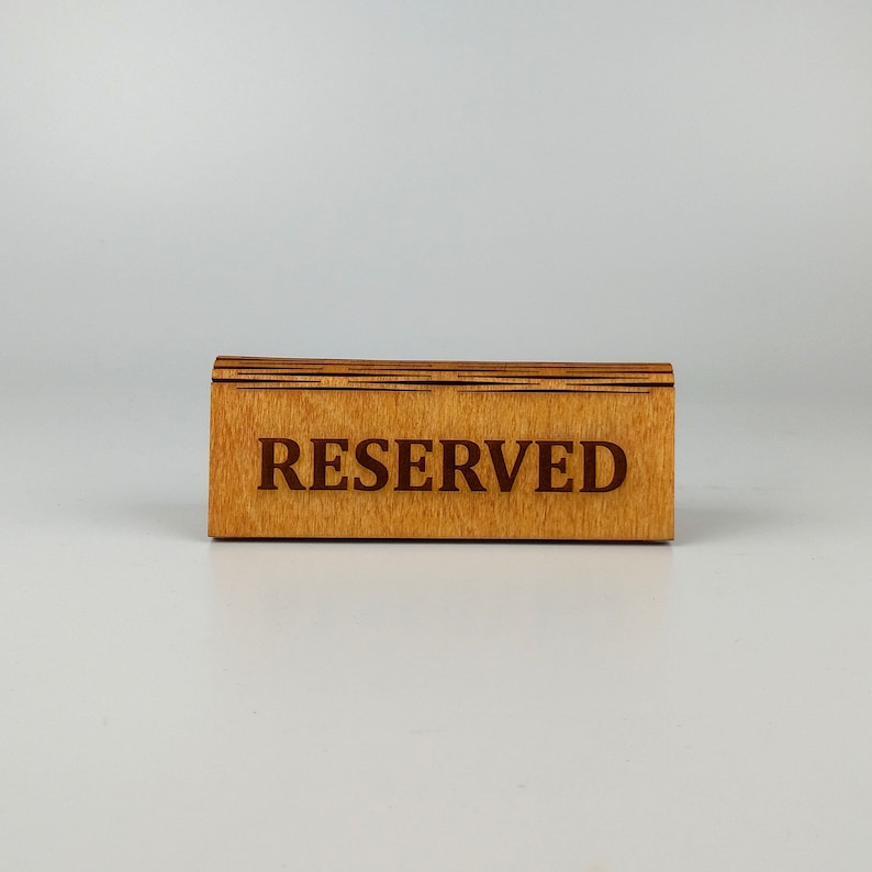 Reserved Table Sign Wooden Rusctic Board Reserved Restaurant - Etsy