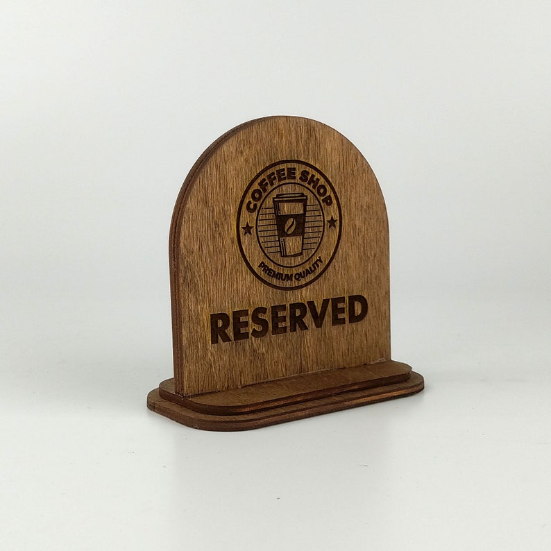 Reserved Table Sign, Wooden Rusctic Board, Reserved Restaurant Sign ...