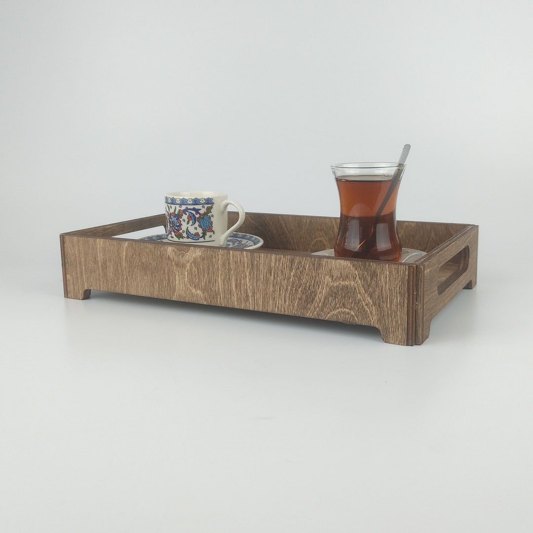 Personalized Wood Serving Tray With Logo, Restaurant Serving Tray ...