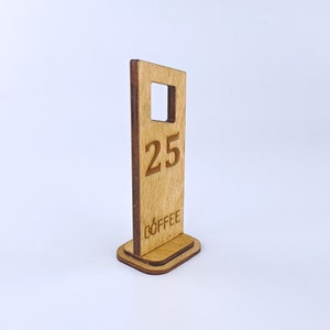 Personalized Cafe Restaurant Table Numbers Set With Logo, Minimal ...