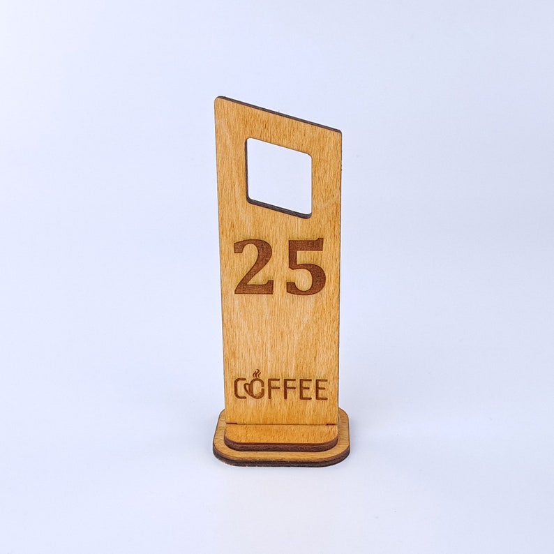 Personalized Cafe Restaurant Table Numbers Set With Logo, Minimal ...