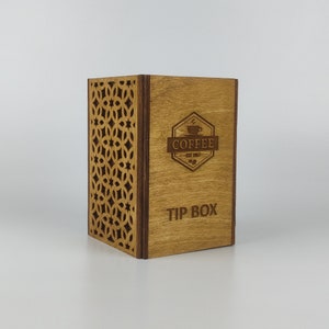 Personalized Wooden Tipping Box, Restaurant Tip Box, Custom Money Box ...