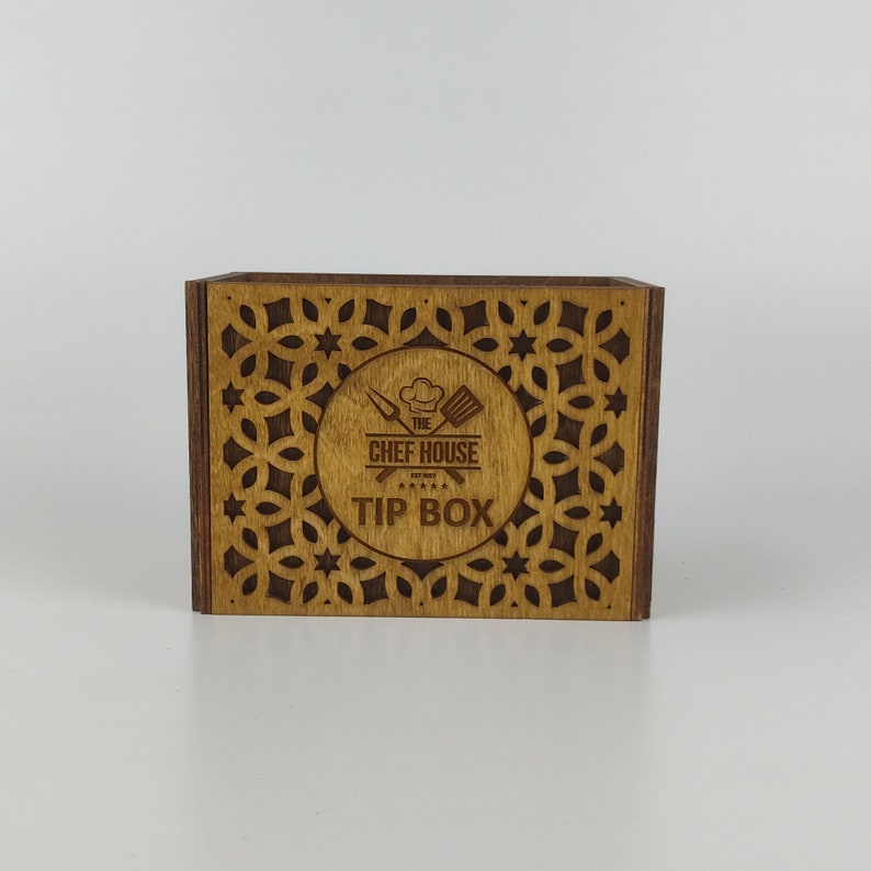 Personalized Wooden Tipping Box Restaurant Tip Box Custom - Etsy
