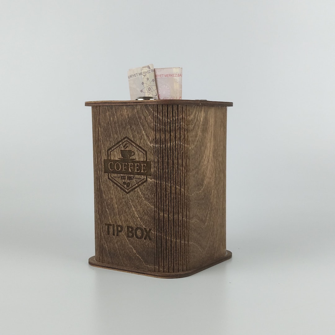 Personalized Wooden Tipping Box, Restaurant Tip Box, Custom Money Box ...