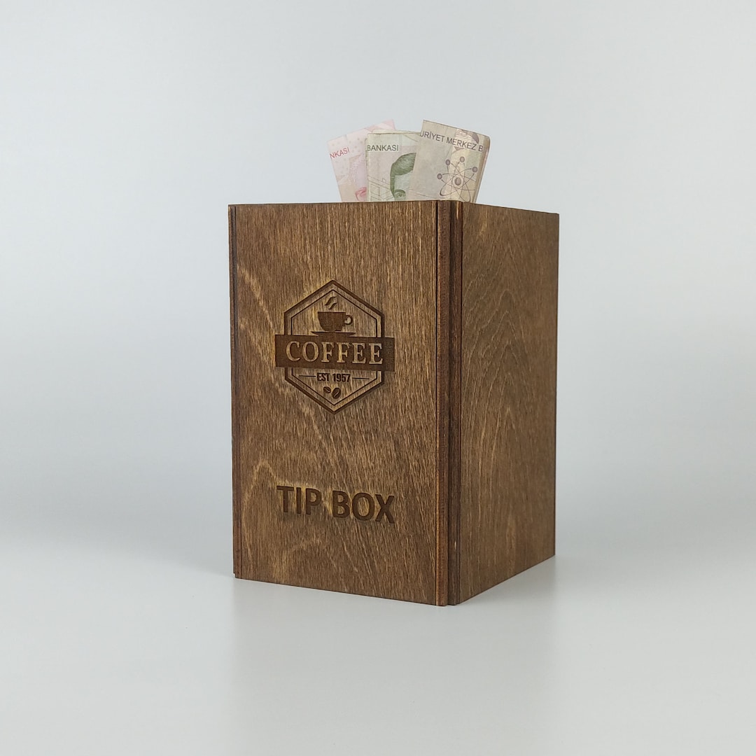 Personalized Wooden Tipping Box, Restaurant Tip Box, Custom Money Box ...