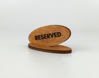 Reserved Table Sign, Wooden Rusctic Board, Reserved Restaurant Sign ...