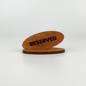 Reserved Table Sign, Wooden Rusctic Board, Reserved Restaurant Sign ...