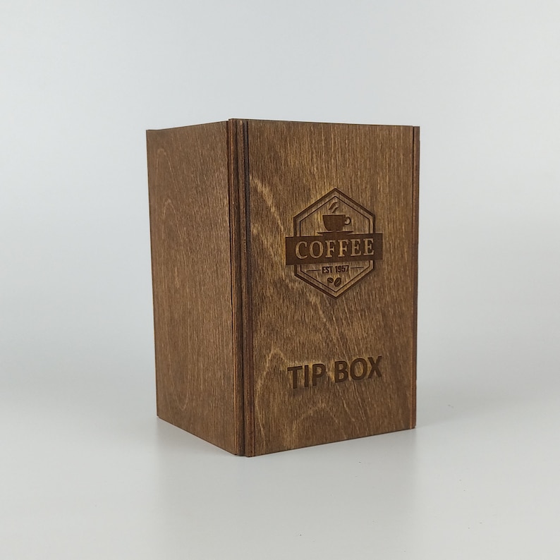 Personalized Wooden Tipping Box Restaurant Tip Box Custom - Etsy