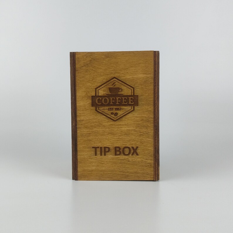 Personalized Wooden Tipping Box, Restaurant Tip Box, Custom Money Box ...