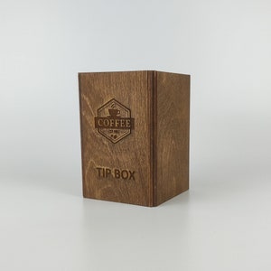 Personalized Wooden Tipping Box, Restaurant Tip Box, Custom Money Box ...