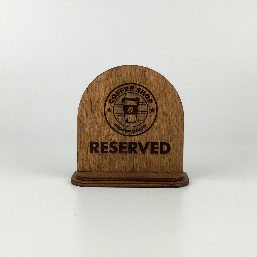 Reserved Table Sign, Wooden Rusctic Board, Reserved Restaurant Sign ...