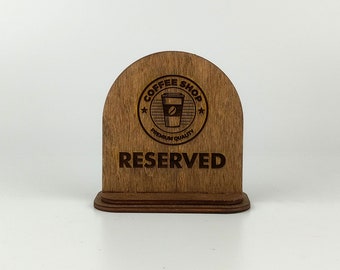 Reserved Table Sign, Wooden Rusctic Board, Reserved Restaurant Sign ...