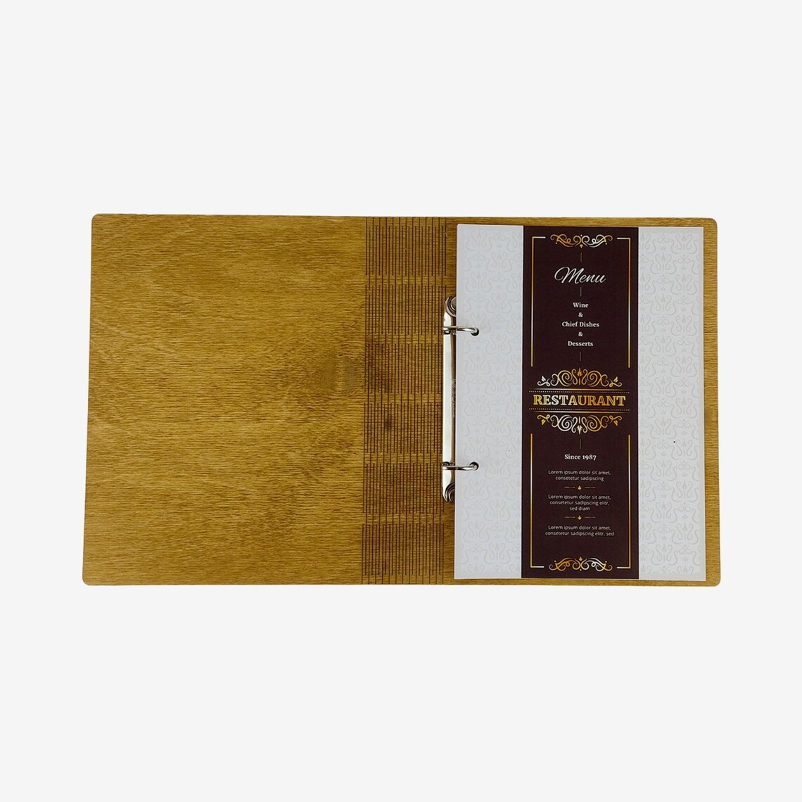 Wooden Menu Holder A5-A4 Engraved Menu Holder Restaurant | Etsy